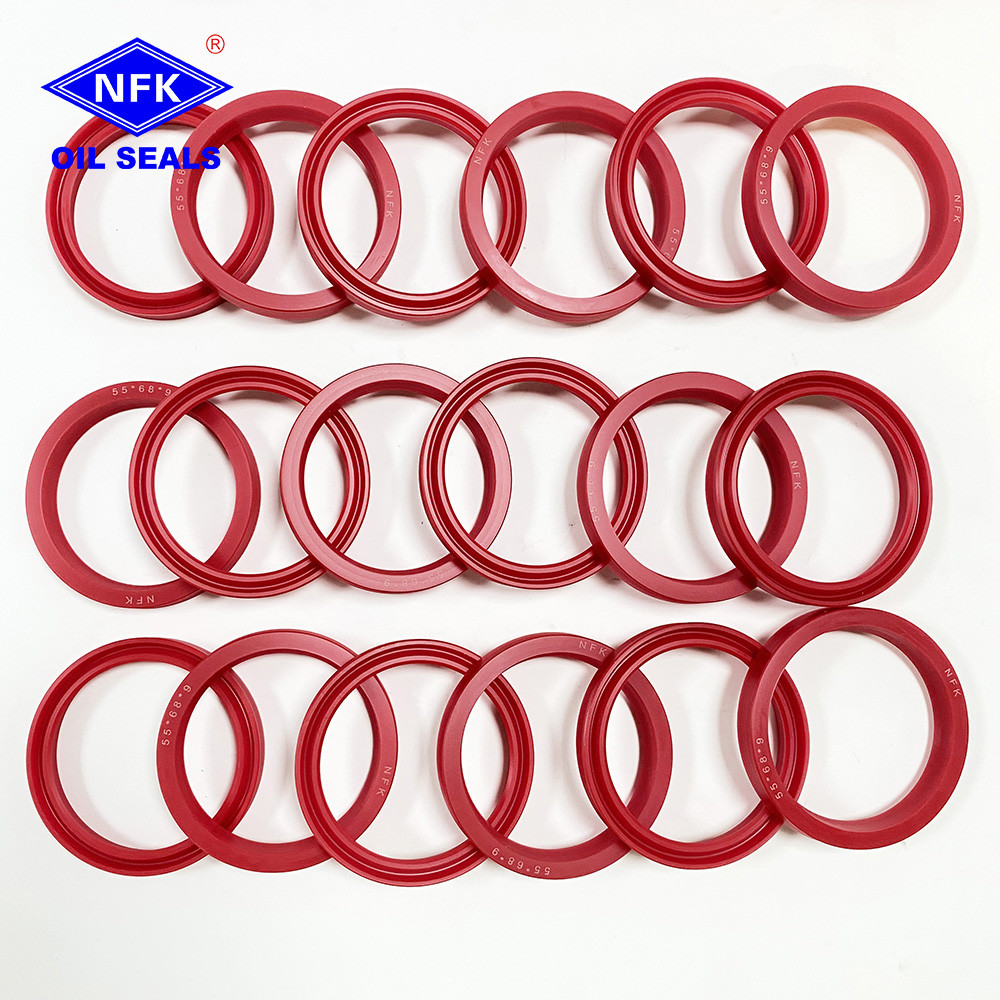 Shore A 60 Red NFK UN Hydraulic Rod Seals For Excavator