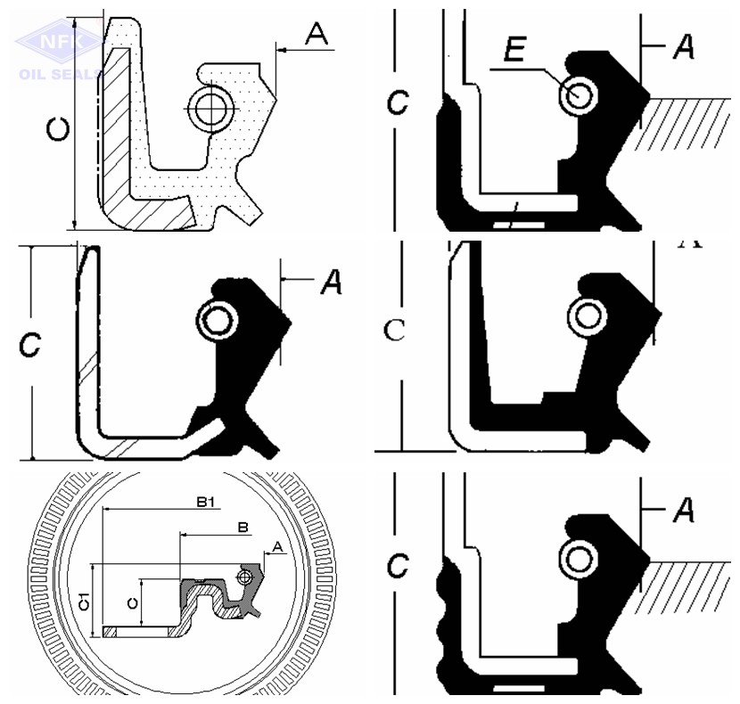 Boat Trailer Rubber Oil Seal 15234 13194 171255TB ID 1.719" OD 2.565 ...