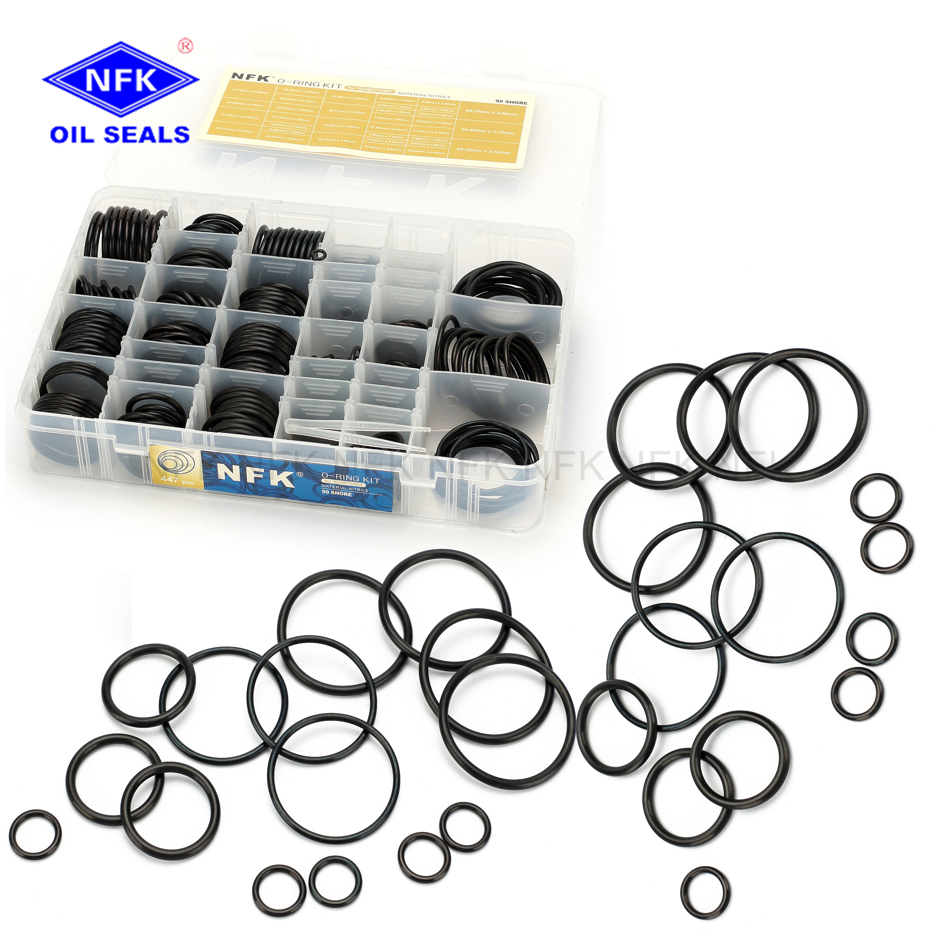 397 PCS Metric O-Ring Kit- P, G Metric O-Rings Japanese Standard O Ring Kit for Repairing O Ring Box
