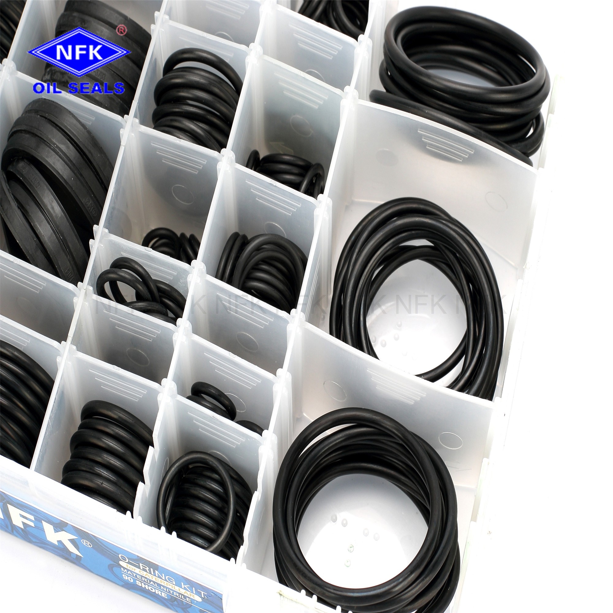 Black Rubber Metric O Ring Assortment Kit For Automobile Industry