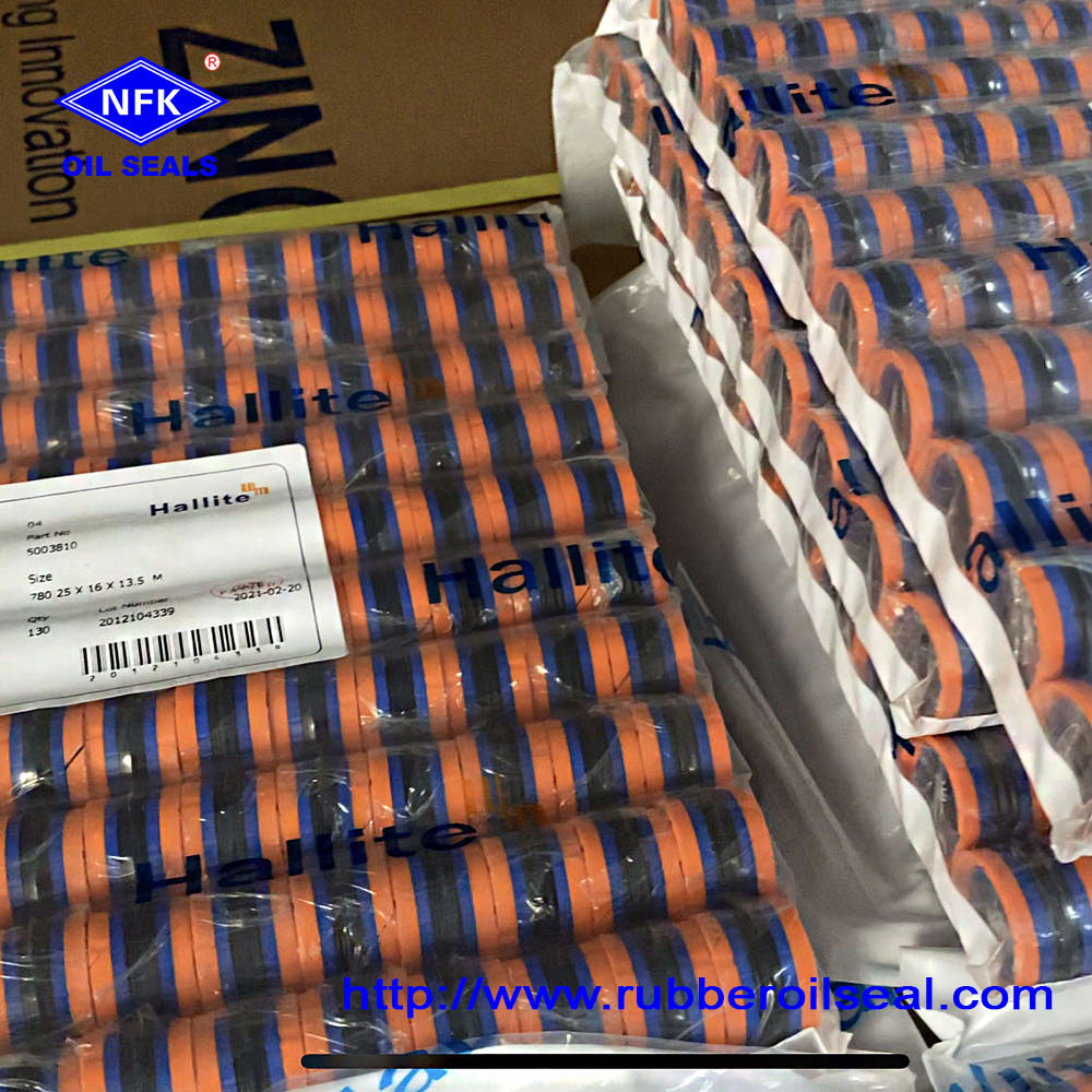 Original Hallite 780 Hydraulic Piston Seals Excavator Piston Rod Oil ...