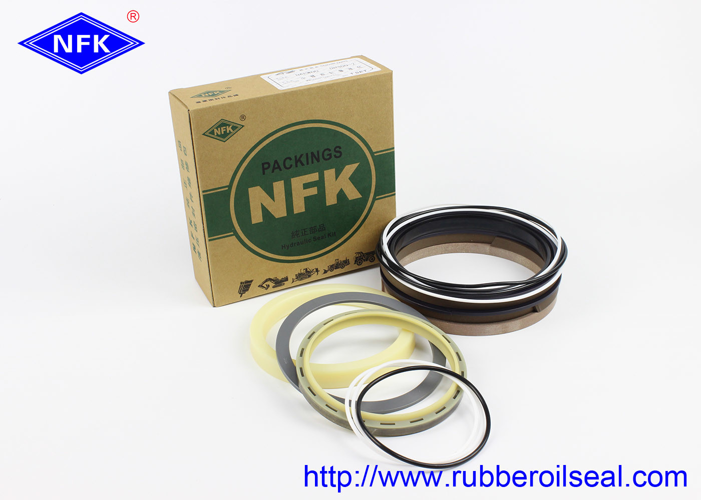 Rubber Excavator Seal Kit Oil Cylinder Repair For Komatsu Hyundai ...