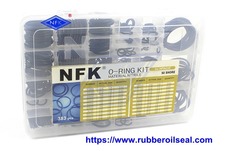 Hitachi 90 90 Durometer 383pcs Hydraulic O Ring Seal Kit Rubber Nbr O ...