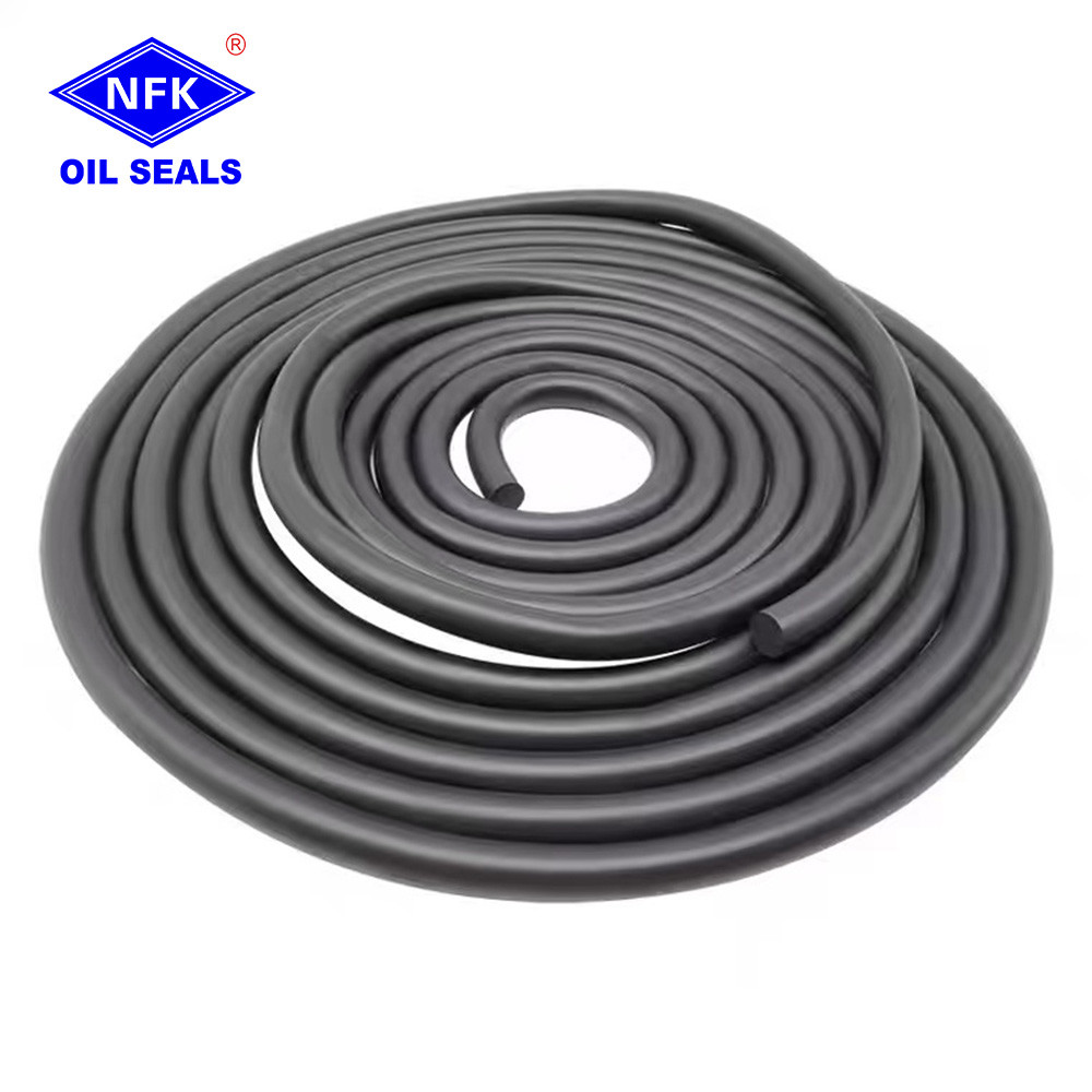 Round Elastic Solid Nitrile Rubber O Ring Strip Black Pressure ...