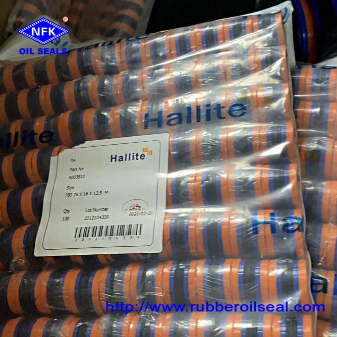 Original 5 Piece Hallite 780 Double Acting Piston Seal For Excavator Hydraulic Cylinder